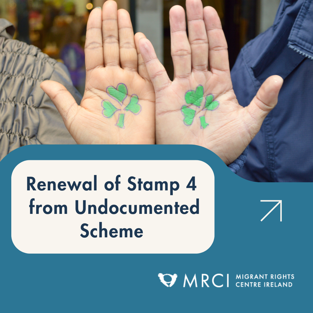 Renewal of Stamp 4 from Undocumented Scheme - MRCI