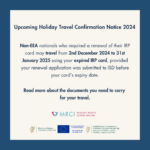Upcoming Holiday Travel Confirmation Notice 2024 - MRCI
