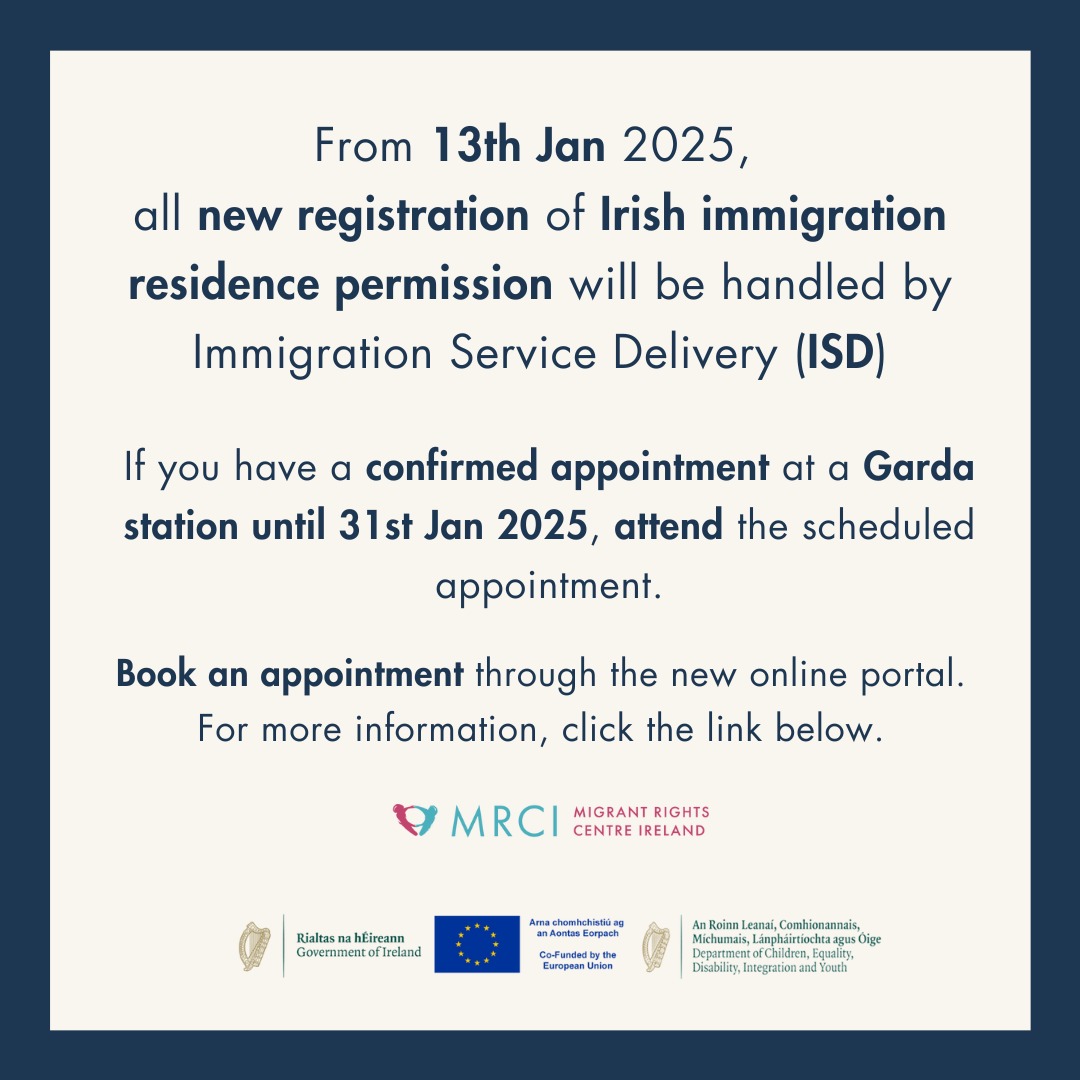 First-Time Irish Immigration Registration - MRCI