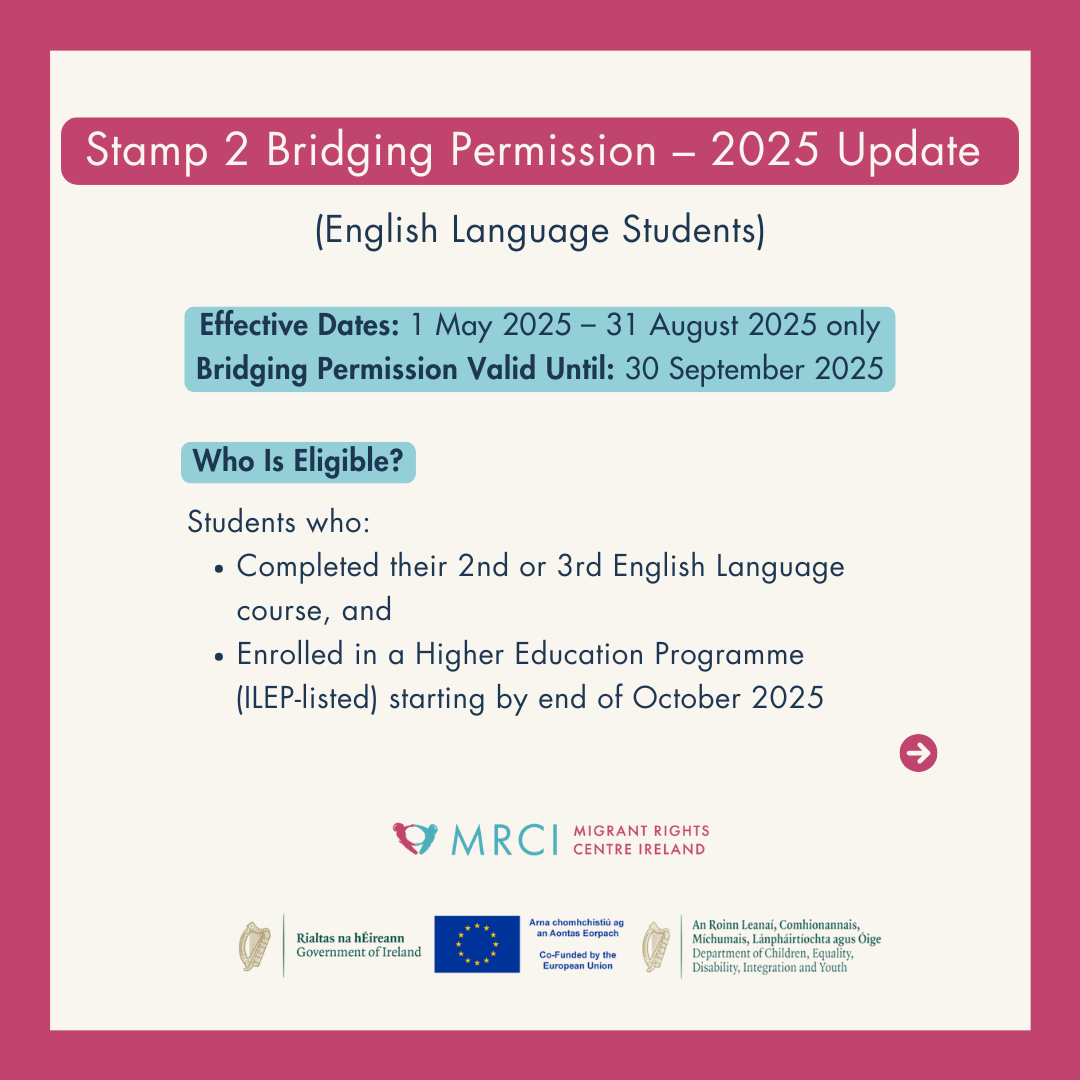 Stamp 2 Bridging Permission – 2025 Update (English Language Students ...
