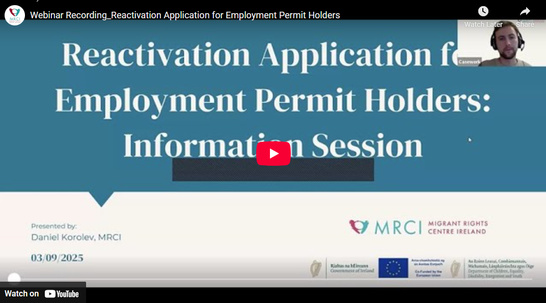 Webinar Recording: Reactivation Application for Employment Permit ...