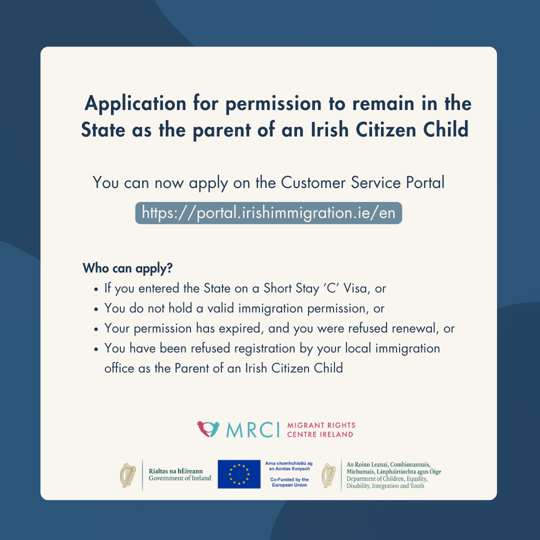 Application for Permission to Remain in the State as a Parent of an ...