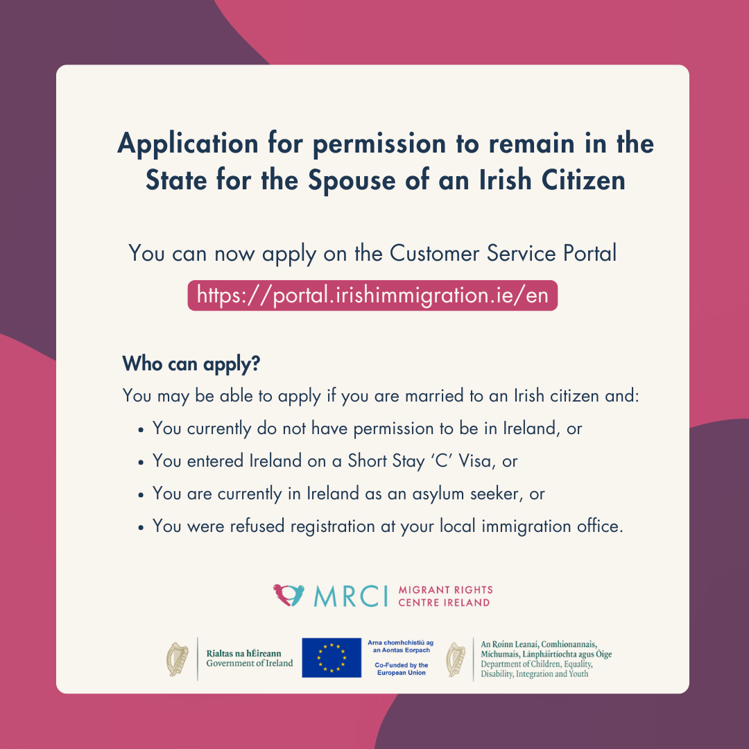 Application for Spouse of an Irish Citizen - MRCI