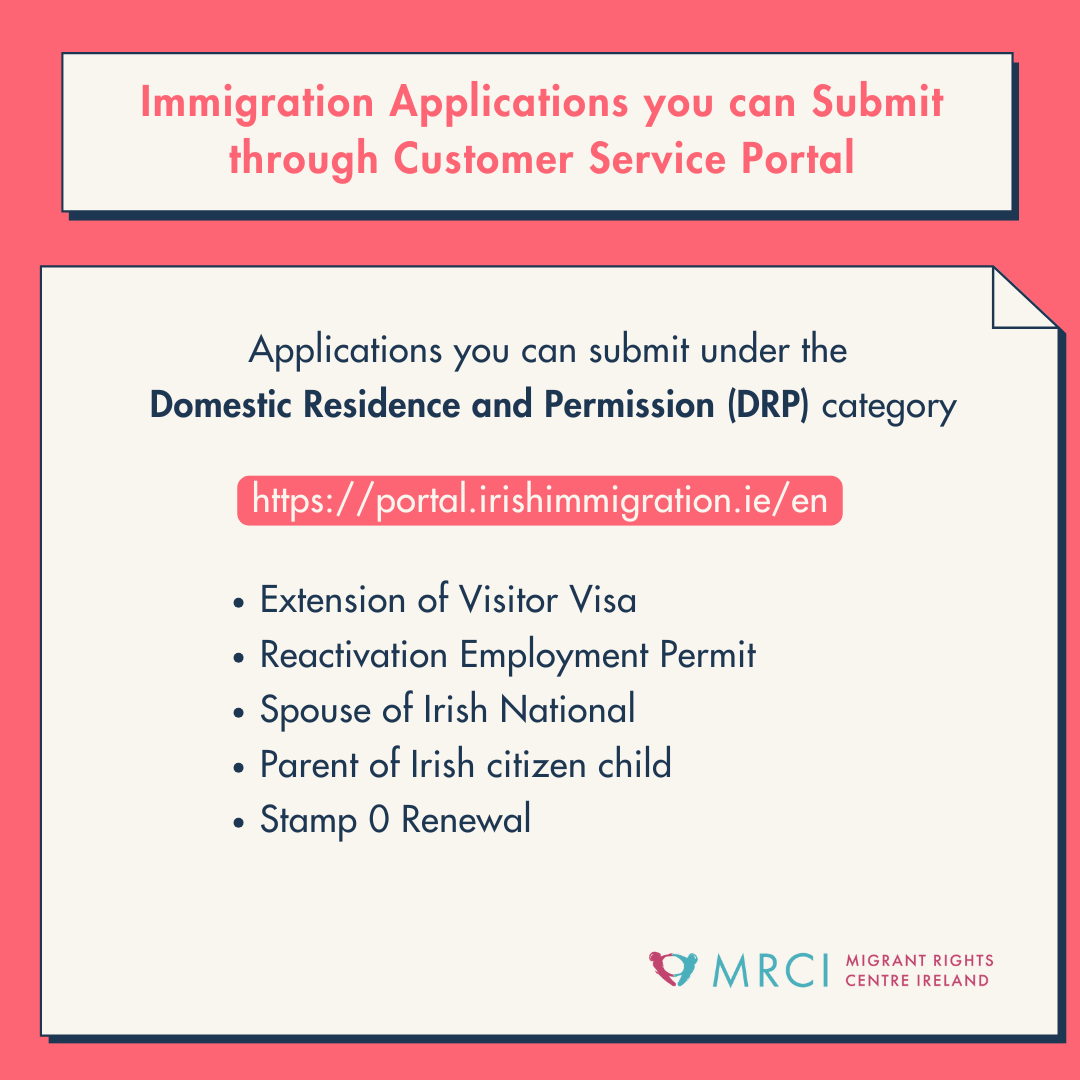 Immigration Applications that you can Apply Online through the Customer ...